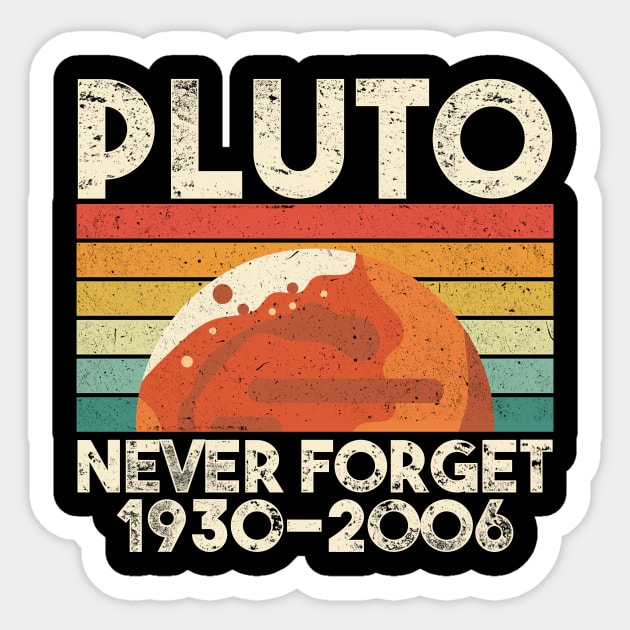 Never Forget Pluto Planet 1930 2006 - Pluto Never Forget - Sticker | TeePublic